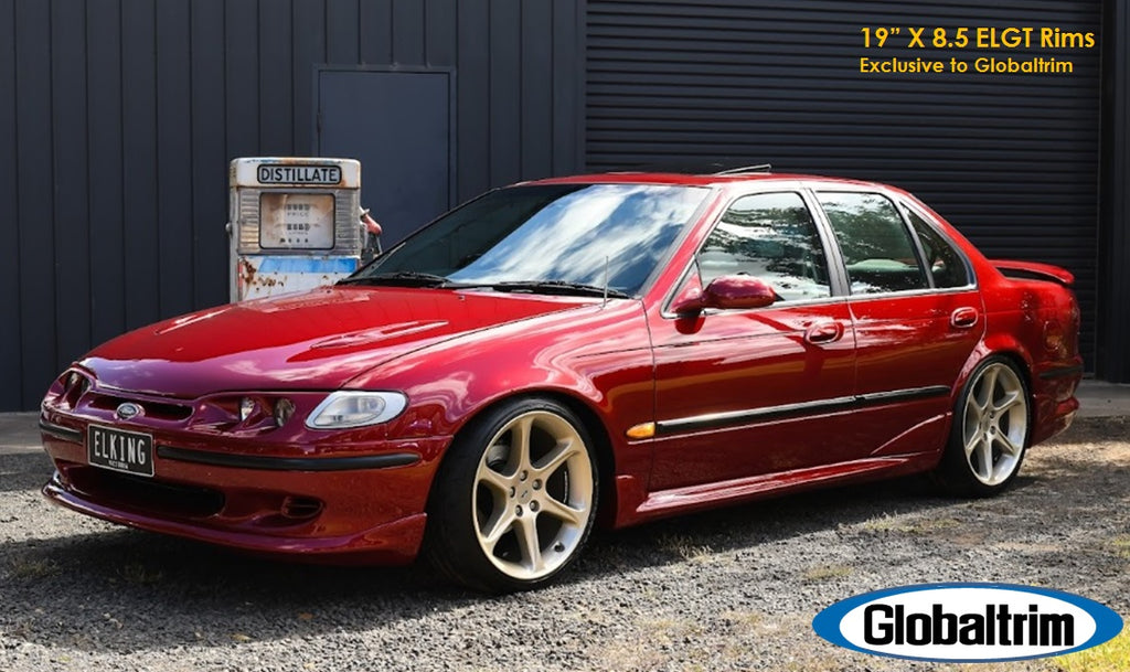 Ford EL GT 19" x 8.5" Gold Alloy Wheel Set of 4 includes nuts and cent ...