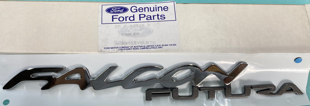FORD BADGE NAMEPLATE EF FALCON FUTURA EFF42528B NEW OLD STOCK NOS ...