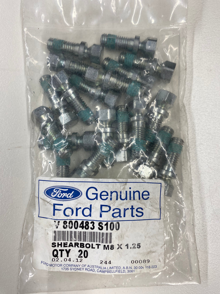 FORD SECURITY SHEAR BOLT V800483S100 NEW OLD STOCK M8 X 1.25 NOS XD XE ...