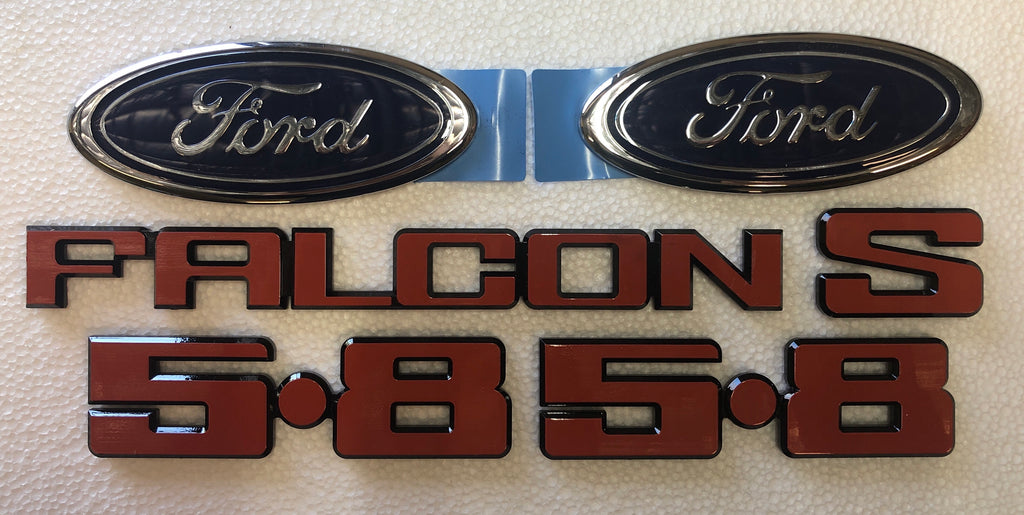 FORD XD BADGE KIT 6 PIECE - FALCON S 5.8 FORD OVAL – GlobalTrim