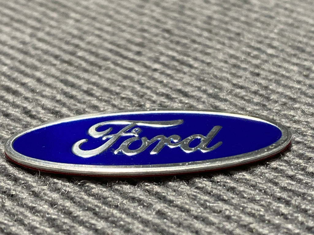 FORD oval stick on badge 34mm for steering wheel hubcap decal XD XE ZJ ...