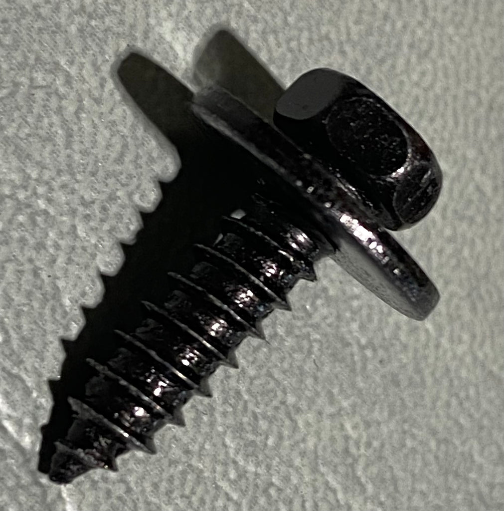 FORD 24mm SCREW & WASHER self tapping thread 8mm head 5.5 x 19mm BLACK ...